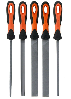 BAHCO 5 PIECE ENGINEERS FILE SET 8" HAND FILES IN ROLL UP TIE WALLET ...