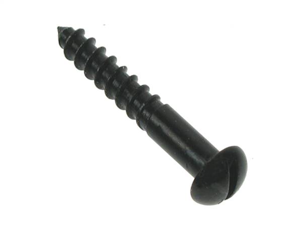 BLACK JAPANNED SLOTTED HEAD WOOD SCREWS